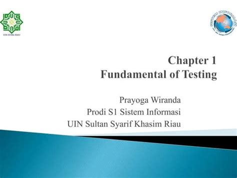 Chapter 1 Fundamental Of Testing Pptx Technology And Computing