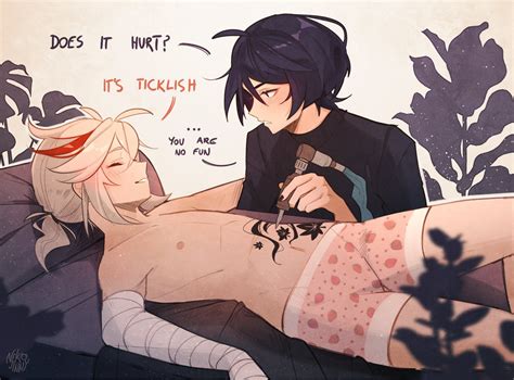 Scaramouche And Kaedehara Kazuha Genshin Impact Drawn By Nekojinnyart Danbooru