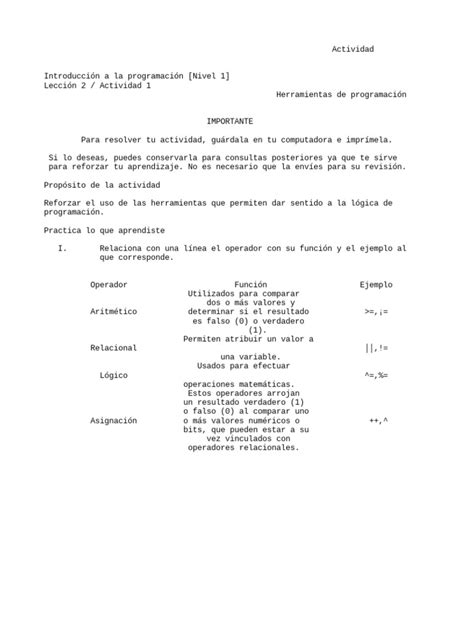 Actividad 2 Herramientas De Programacion Pdf Pdf Programación De