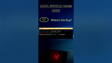 Java Bug Hunt Quiz 17 Can You Spot The Glitch Coding Challenge Javaprogramming Bughunt