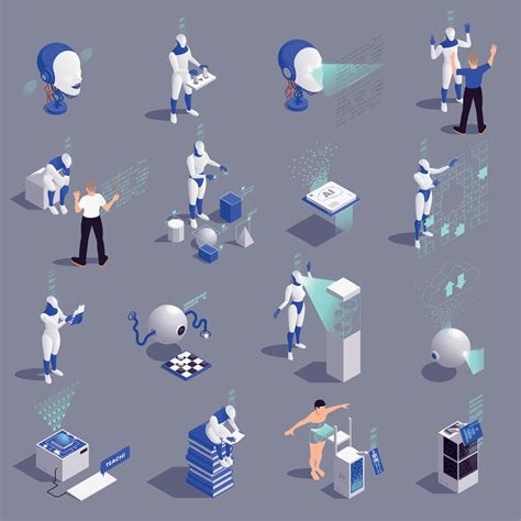 Machine Learning Icon Set 24853353 Vector Art At Vecteezy