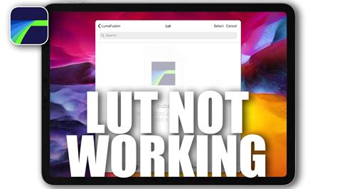 Lumafusion Tutorial How To Fix Lut Importing Bug Youtube