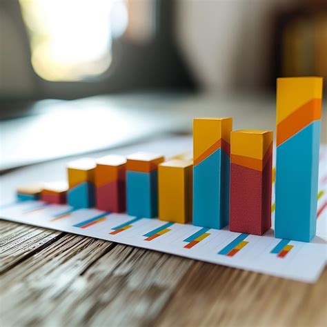 A Colorful Graph Is On A Table With The Word Graph On It Premium Ai