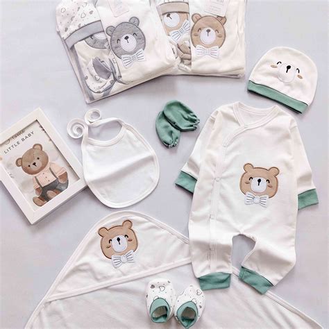 سیسمونی نوزادی ست هفت تکه بیمارستانی نوزادی پسرانه سیسمونی نوزاد و