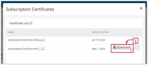 How Can I Download An Existinggenerate A New Subscription Certificate Customer Care Center