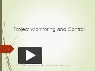 Project Monitoring And Control Presentation Free To Download