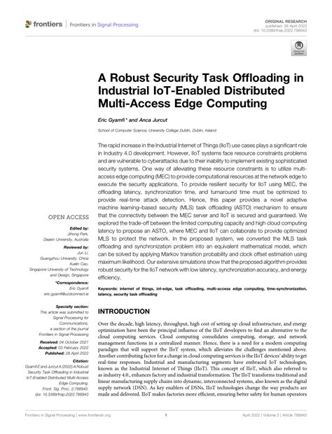 pdf a robust security task offloading in industrial iot enabled