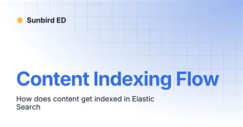 content indexing flow sunbird ed