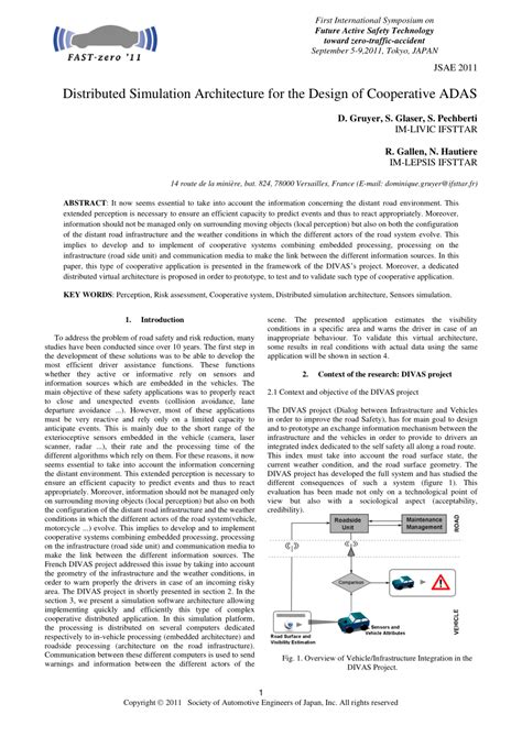 Pdf Distributed Simulation Architecture For The Design Of Cooperative