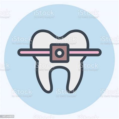 아이콘 중괄호 의학 상징을 위해 적당한 컬러 메이트 스타일 편집 가능한 간단한 디자인 디자인 템플릿 벡터 간단한 그림 3차원 형태에 대한 스톡 벡터 아트 및 기타 이미지
