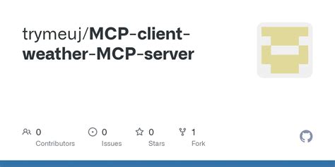 Weather Mcp Server Real Time Weather Data Provider For Applications