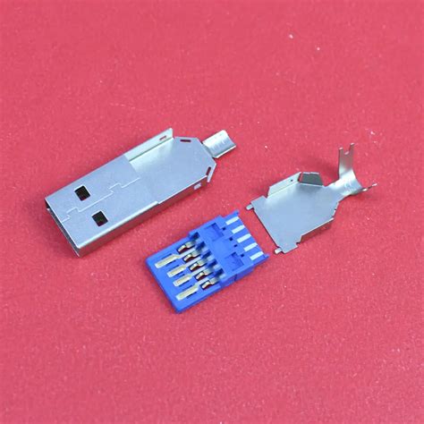 ChengHaoRan Piece DIY USB Male Connector Jack Soldering Type Socket In For DIY USB