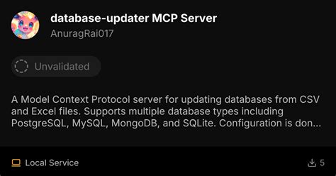 Database Updater Mcp Server Mcp Se · Lobehub