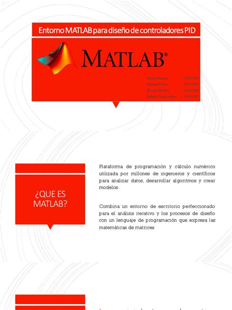 Entorno Matlab Para Diseño De Controladores Pid Pdf Matlab Matriz