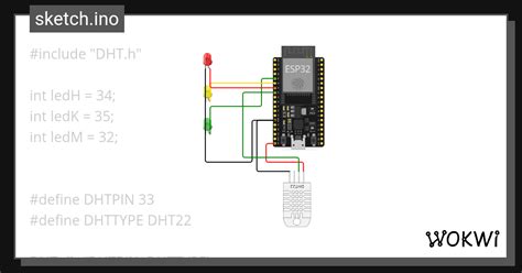 Dht 22 Sensor Wokwi Esp32 Stm32 Arduino Simulator