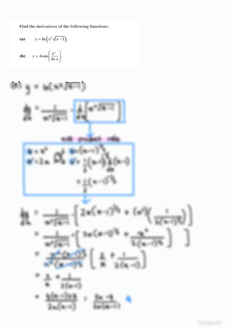 SOLUTION: Differentiation problem solving using Product rule and Quotient rule - Studypool