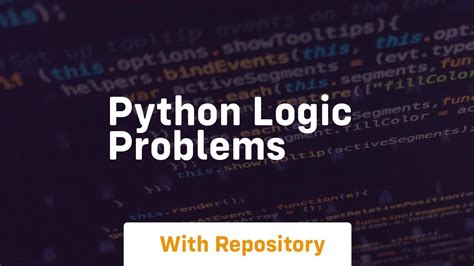 Python Logic Problems Youtube