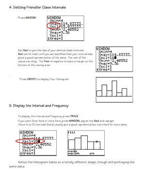 Histograms On The TI Graphing Calculator Reference Sheet Freebie