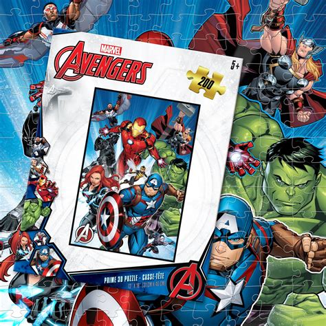 Avengers Marvel 3d Puzzle 200pc 18x12 1di 33032 1di Inc