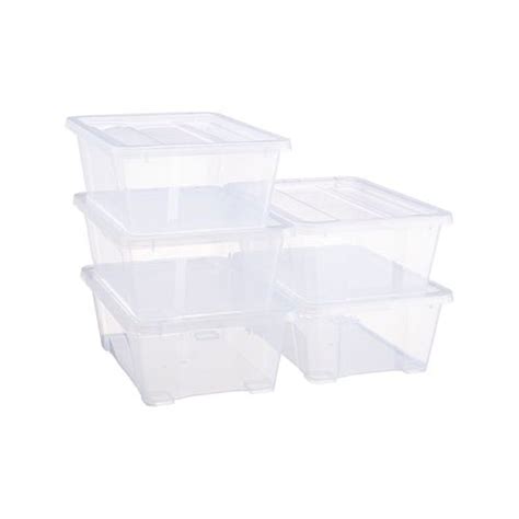 All Set 10l Clear Modular Storage Container 5 Pack Bunnings Australia