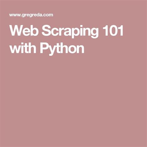 Web Scraping 101 with Python | Python, Learn programming, Python programming