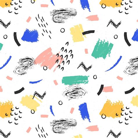 추상 브러쉬 스트로크 패턴 무료 벡터
