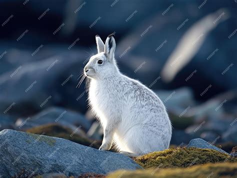Premium Ai Image Arctic Hare In The Arctic Habitat