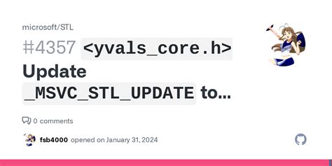 Update `msvcstlupdate` To February 2024 · Issue 4357 · Microsoft