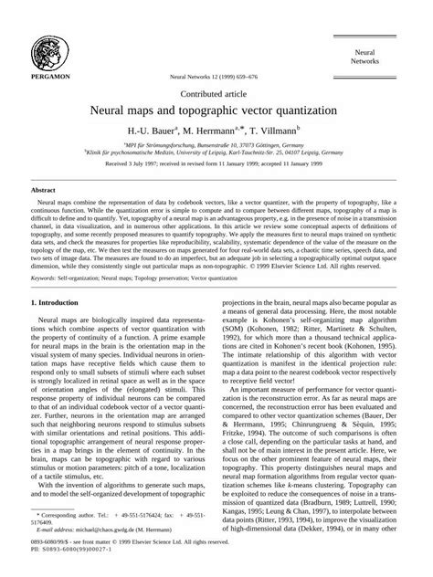 Pdf Neural Maps And Topographic Vector Quantization Dokumentips
