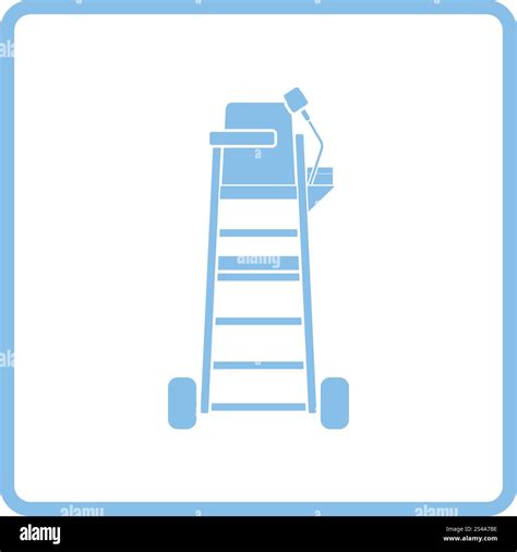 Tennis referee chair tower icon. Blue frame design. Vector illustration Stock Vector Image & Art ...
