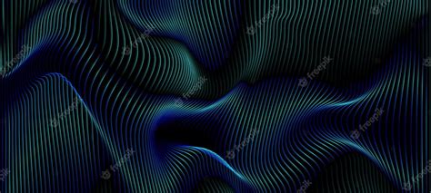 Premium Vector Abstract Blue Background With Flowing Lines Dynamic Waves Vector Illustration
