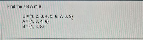 Solved Find The Set Chegg Com