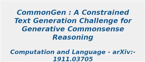 latest research topic in a constrained text generation challenge for