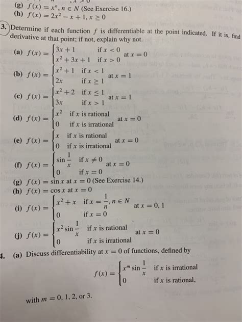 solved determine if each function f is differentiable at