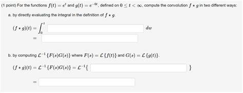 solved for the functions f t e t and g t e 6t