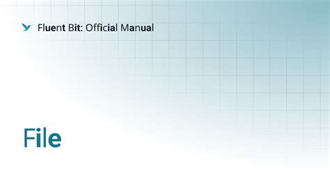 file fluent bit official manual