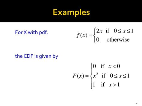 cumulative distribution functions and expected values ppt download