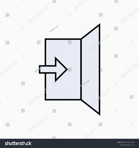 escape icon quit exit symbol stock vector royalty free 2216211329