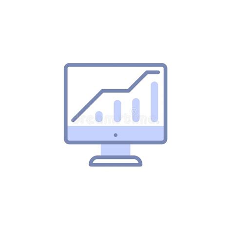 Analyzing Computer Monitor Statistics For Data Insights Stock Vector Illustration Of Financial