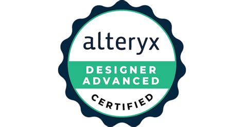 Gunnar Eichler On Linkedin Alteryx Designer Advanced Certification Was Issued By Alteryx To Gunnar…
