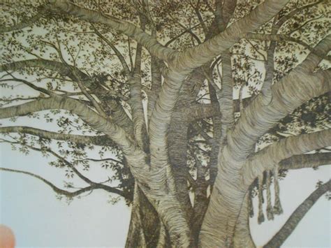 Michael Arth Florida Artist 1976 Litho Tropical Fig Tree Laminated 2117242823