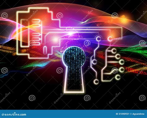 Lights Of Encryption Stock Illustration Illustration Of Matrix 31090931