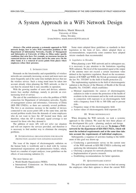 PDF A System Approach In A WiFi Network Design