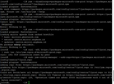 Centos7 Cant Add Repository And Install Mdatp · Issue 64 · Microsoftlinux Package Centos7 Cant Add Repository And Install Mdatp · Issue 64 · Microsoftlinux Package