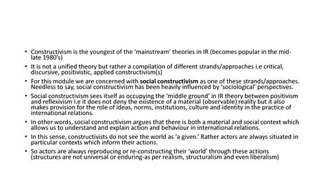 Solution Constructivism In Ir Theory 1 Studypool