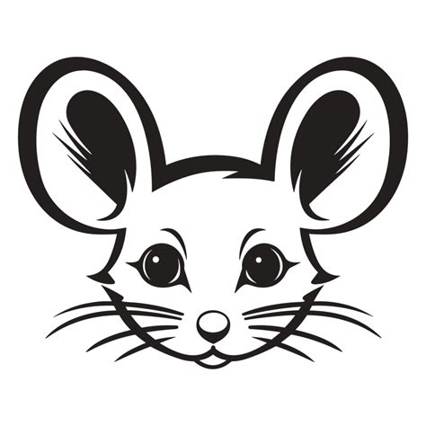 Beautiful Mouse Face Silhouette 25073573 Png