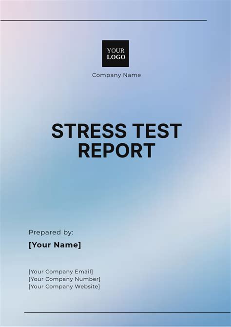 Stress Test Report Template Photos And Vectors