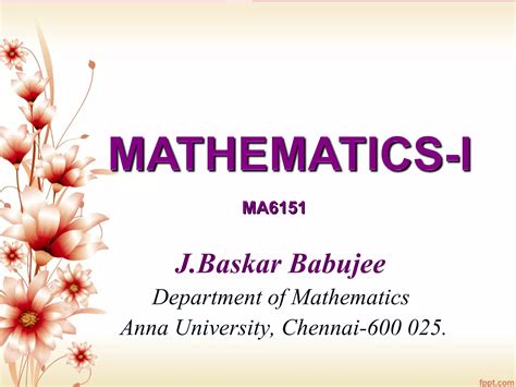 Maths Ppt Physics Science