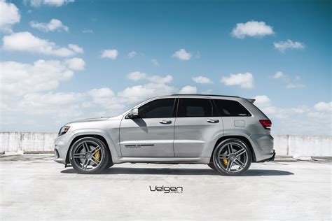 Moderate Customization For Silver Jeep Grand Cherokee On Velgen Rims