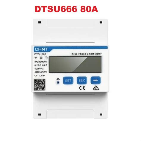 Chint Ddsu666 Dtsu666 Three Single Phase Din Rail 80a Ct Rs485 Modbus